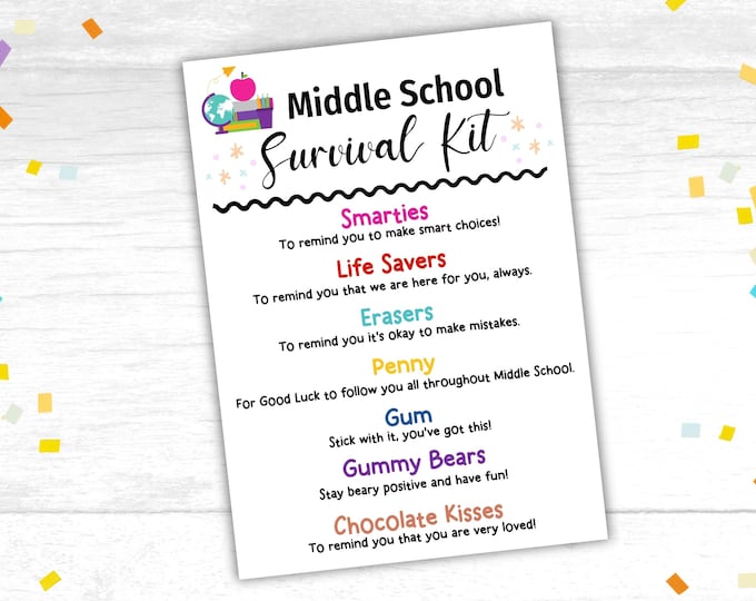 College Survival Kit Gift Tags Printable College Survival Kit ...