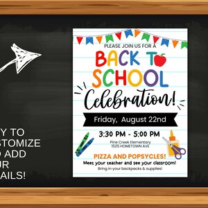 Editable Back-to-school Flyer Canva Template for Schools & Teachers ...
