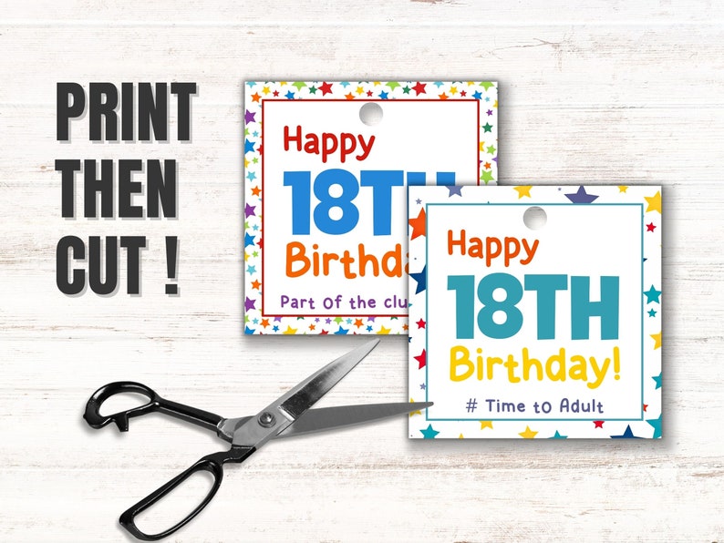 18th Birthday Gift Tag Set 18 Things You Can Do When You Are 18 Gift ...