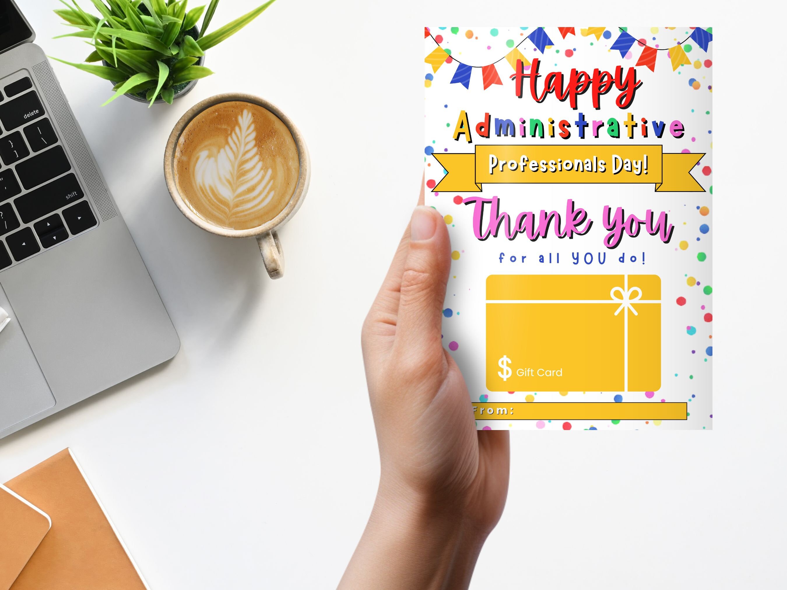 Administrative Professionals Day Gift Card Holder Printable Office ...