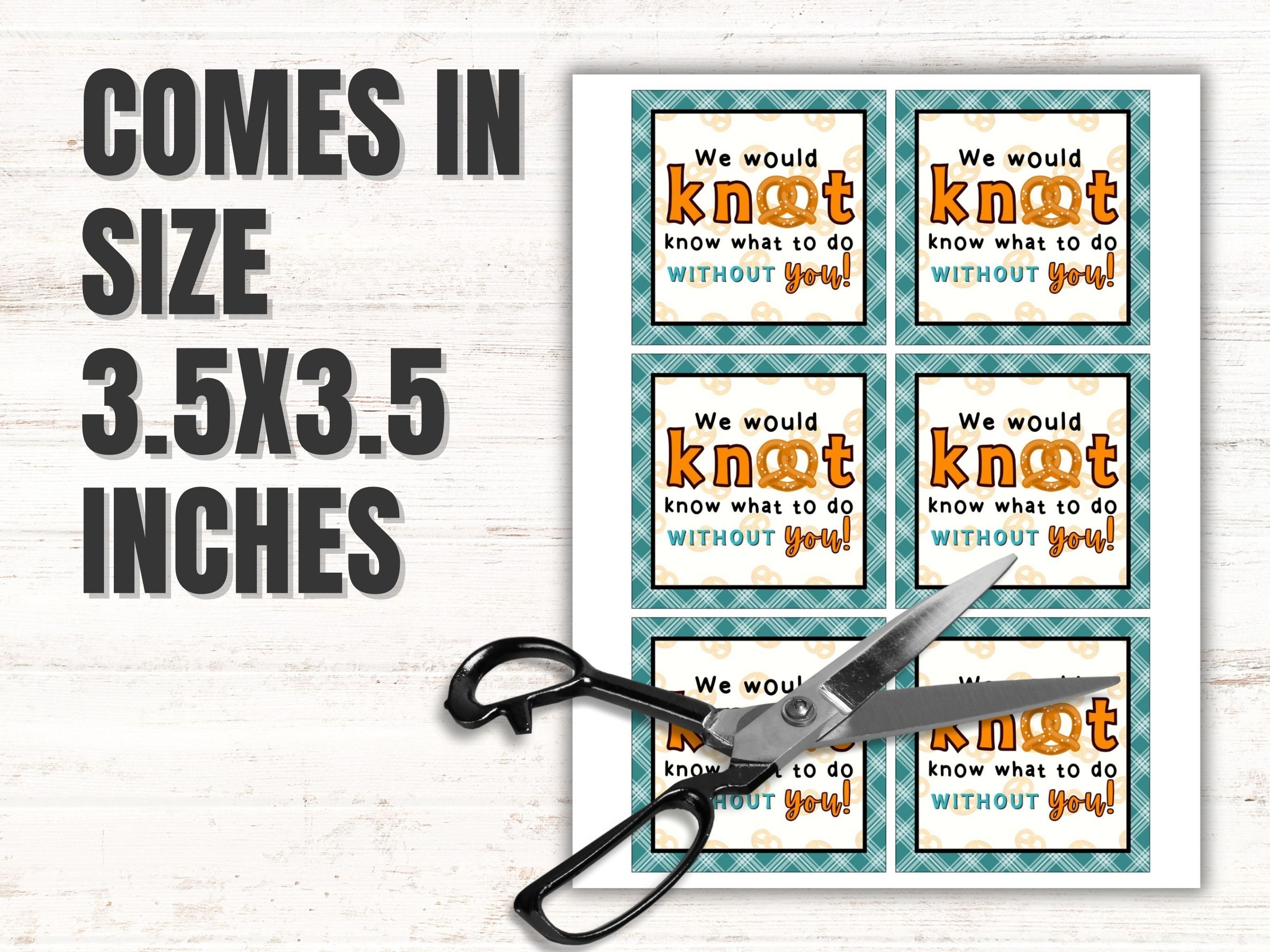 Pretzel Gift Tag Employee Appreciation Tags Teacher Pretzel ...