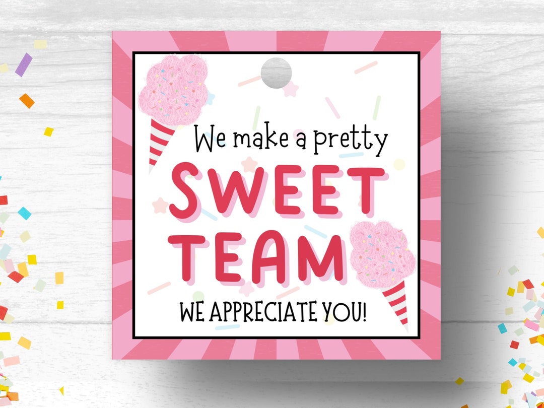 Sweet Team Gift Tags Teacher Appreciation Week Gift Tag Printable ...