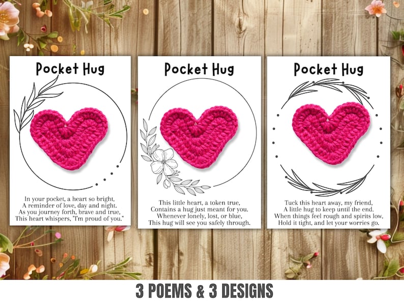 Printable Card for Pocket Hug Pocket Hug Heart Card Template Card ...
