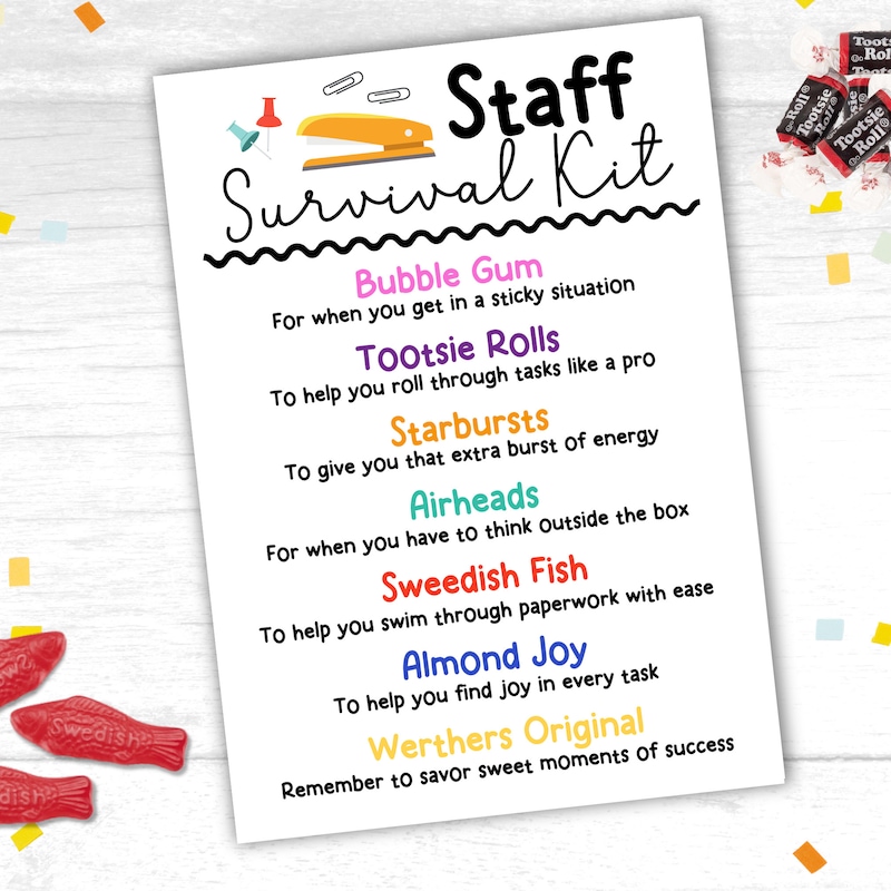 Staff Survival Kit - Etsy