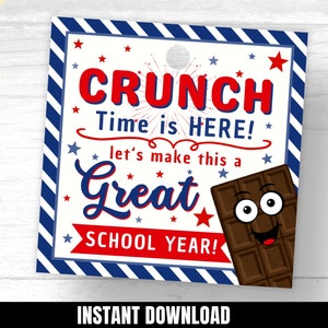 First Day of School Sweet Treat Tag Back to School Candy Tag Welcome ...