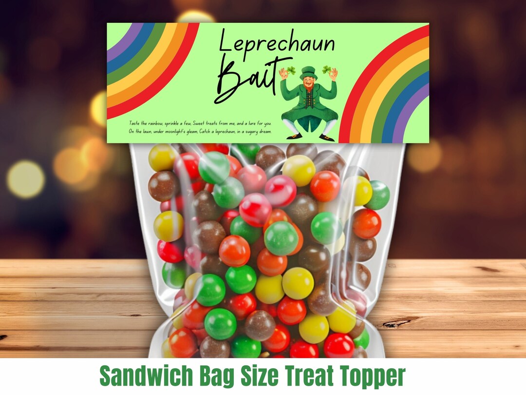 Leprechaun Bait Printable St Patrick's Day Treat Bag Topper Printable ...