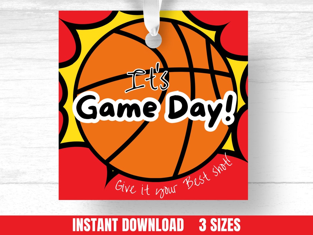Game Day Treat Tag Basketball Tag Team Favors for Snacks Basketball ...