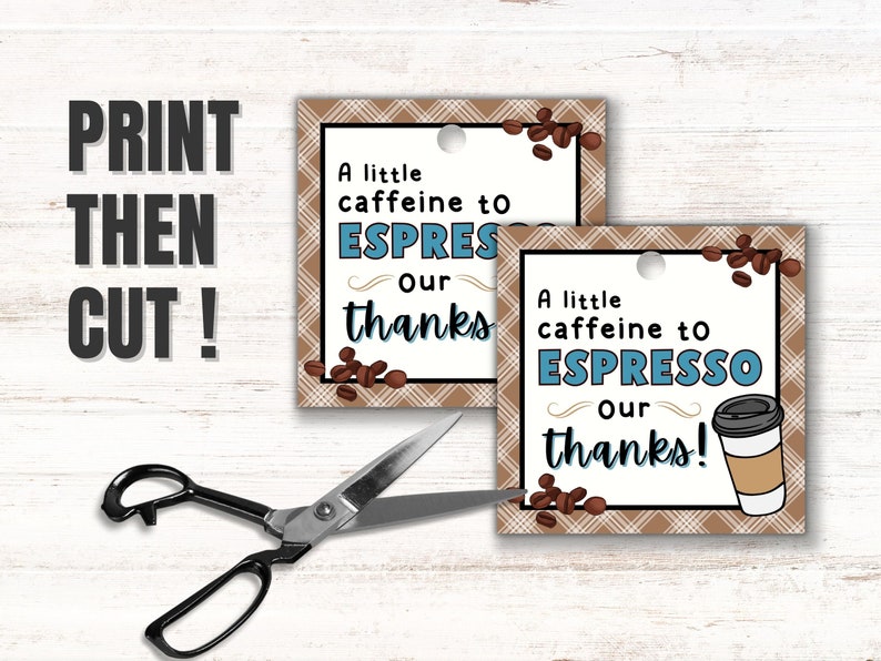 Staff Appreciation Coffee Tags Teacher Appreciation Tag Thanks a Latte ...