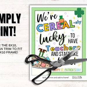 St Patrick's Day Teacher & Staff Breakfast Appreciation Sign Printable ...