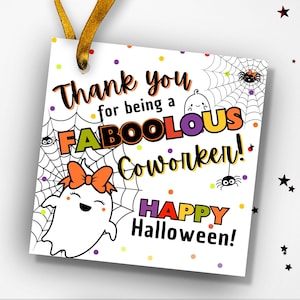 Coworker Halloween Tag Employee Appreciation Halloween Coworker Treat ...