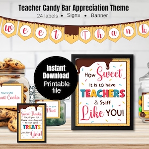 Sweets for Teachers Candy Buffet School PTO PTA Theme Teacher Candy ...