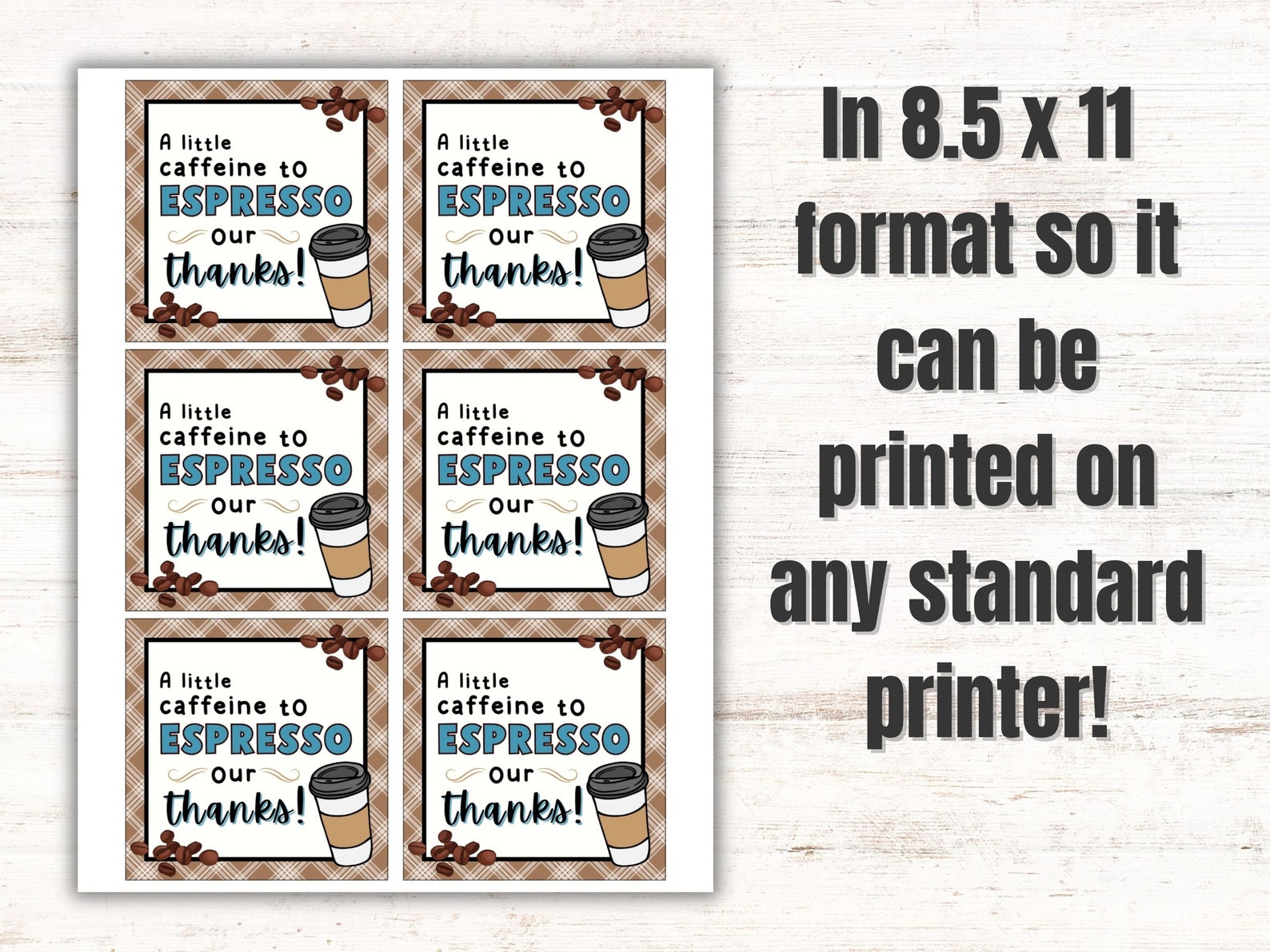 Staff Appreciation Coffee Tags Teacher Appreciation Tag Thanks a Latte ...