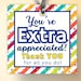 Extra Gum Teacher Appreciation Tags Extra Employee Appreciation Tag ...