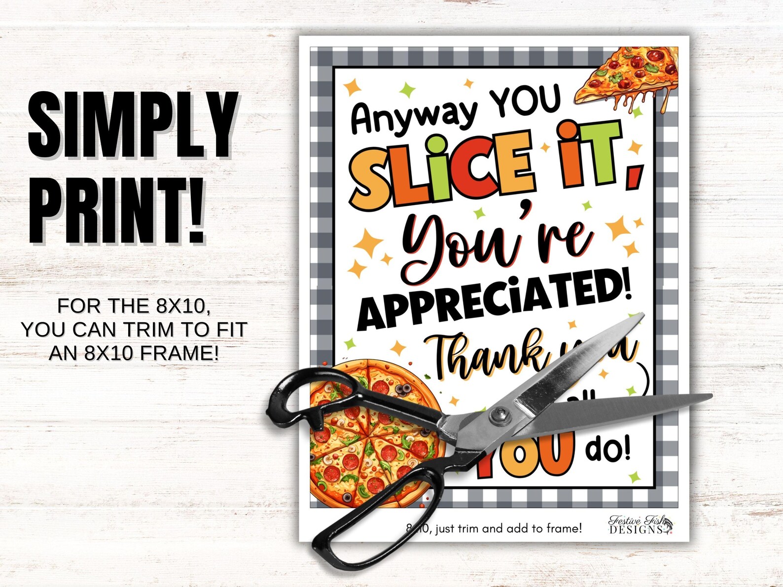 Teacher Appreciation Pizza Sign Printable Pizza Employee Appreciation ...
