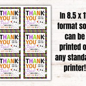 Employee Halloween Tag Teacher Appreciation Candy Tags Halloween Tags ...