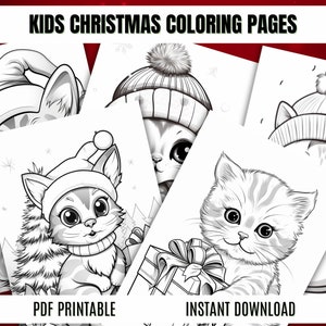 Christmas Coloring Pages, Winter Coloring Pages, Cat Coloring Sheets ...