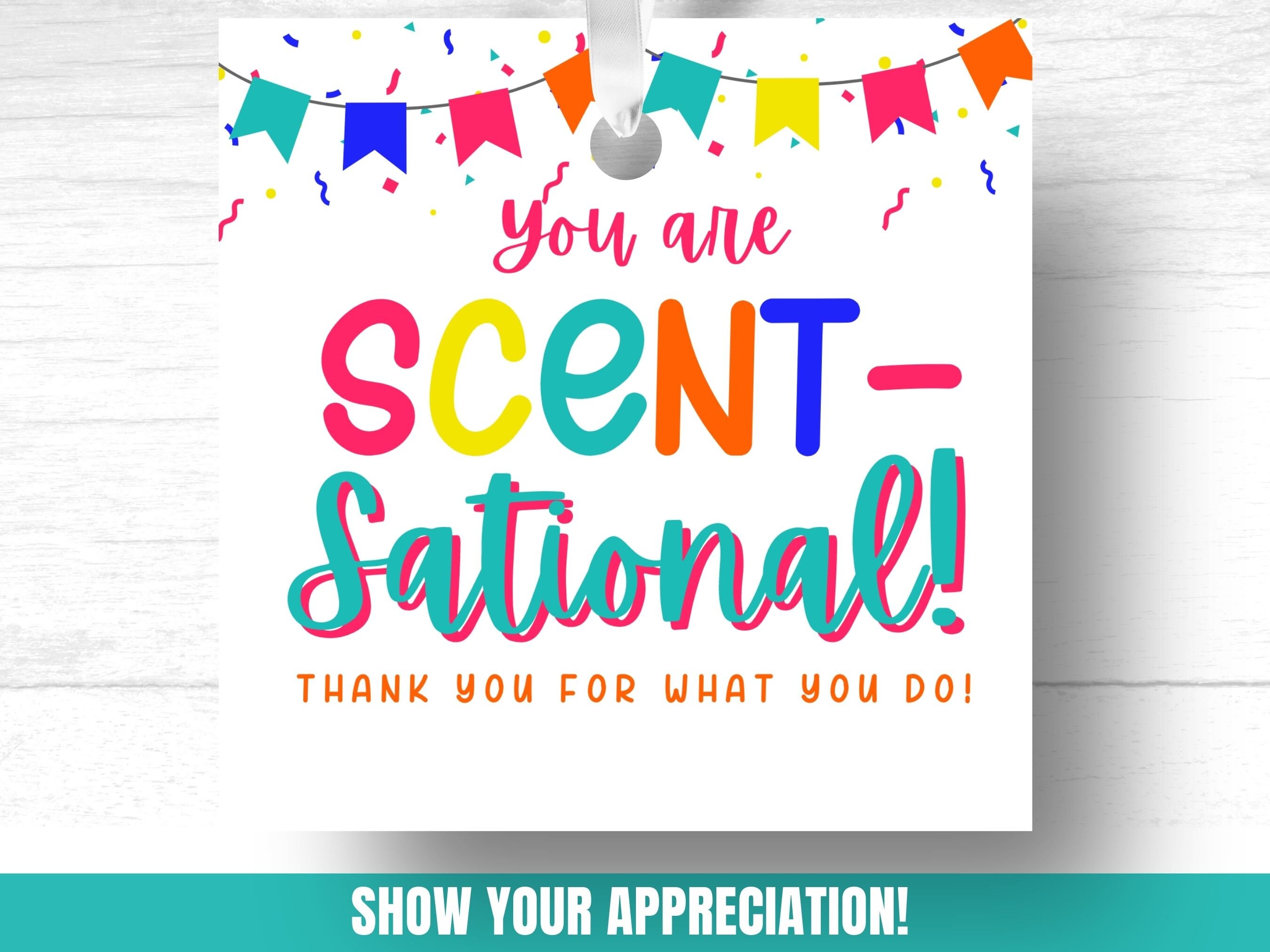 Scent-sational Candle Tag Teacher Appreciation Tag Candle Gift Tag ...