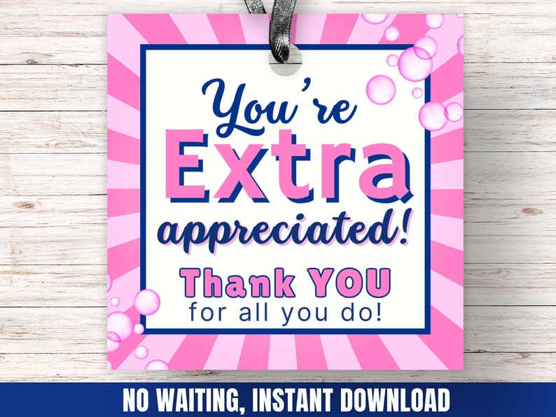 Gum Teacher Appreciation Tags Gum Employee Appreciation Tag Extra Gift ...