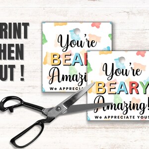 Gummy Bear Appreciation Candy Gift Tag Gift Tag for Employee ...