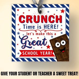 First Day of School Sweet Treat Tag Back to School Candy Tag Welcome ...