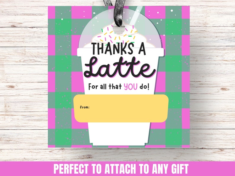 Drink Tags Teacher Appreciation, Teacher Appreciation Coffee Gift Tag ...