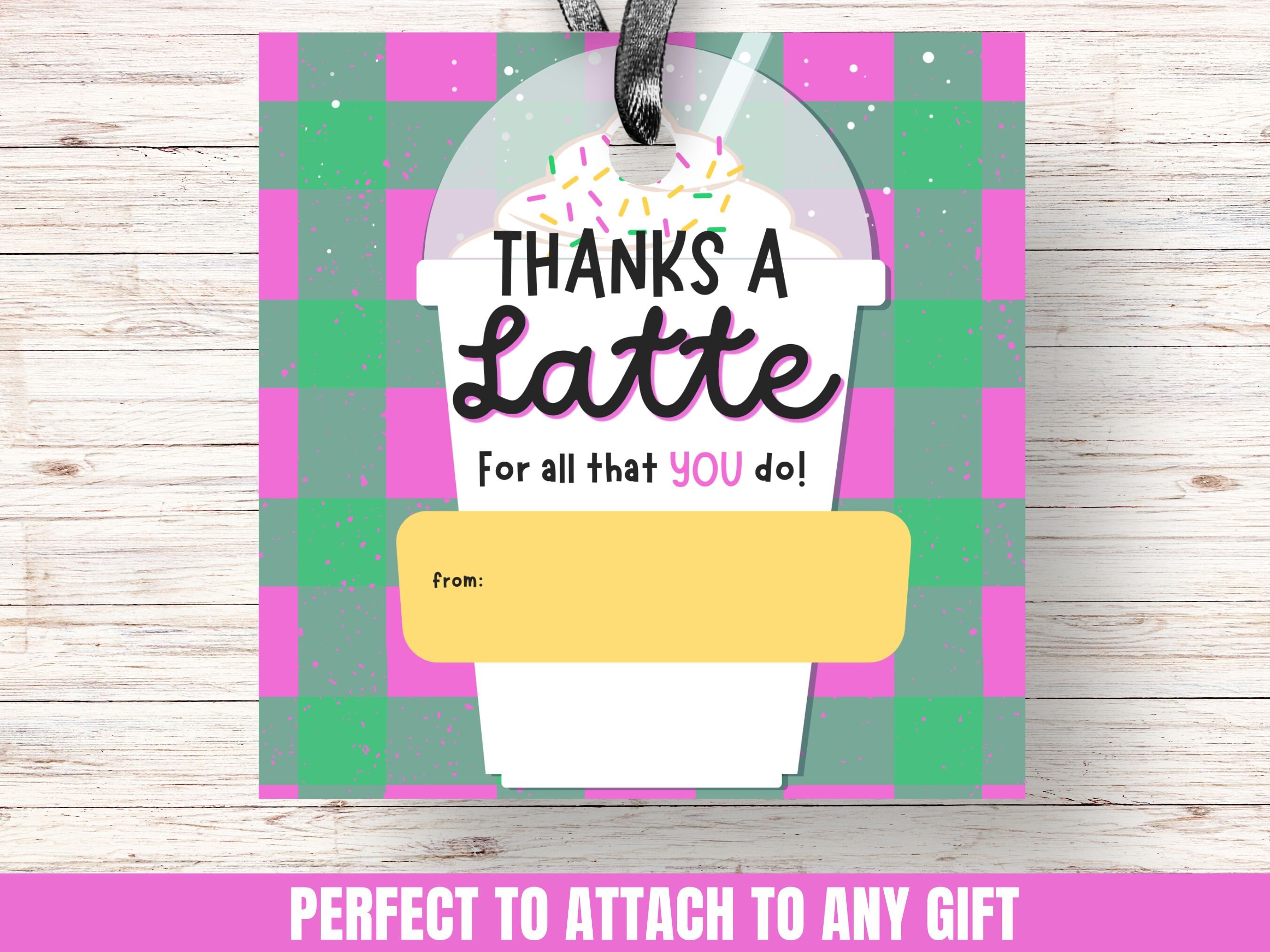 Drink Tags Teacher Appreciation, Teacher Appreciation Coffee Gift Tag ...
