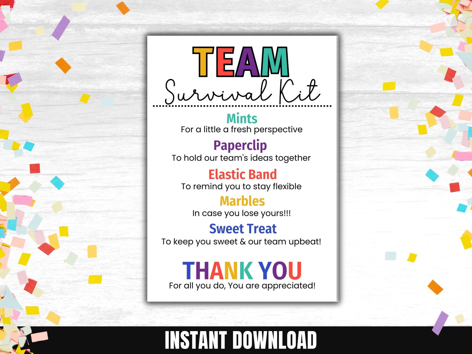 Team Survival Kit Tags Employee Welcome Gift Survival Kit Staff ...