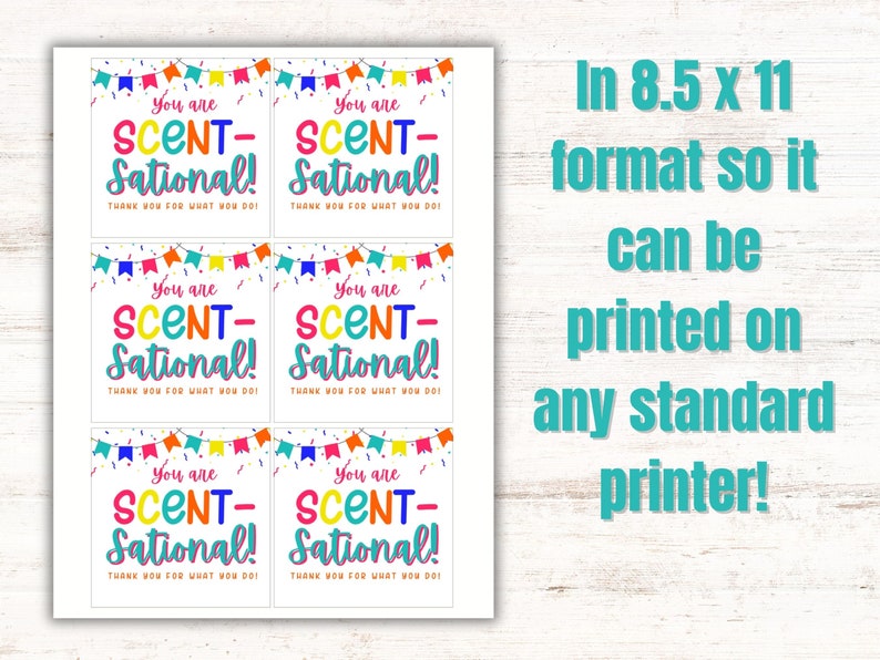 Scent-sational Candle Tag Teacher Appreciation Tag Candle Gift Tag ...