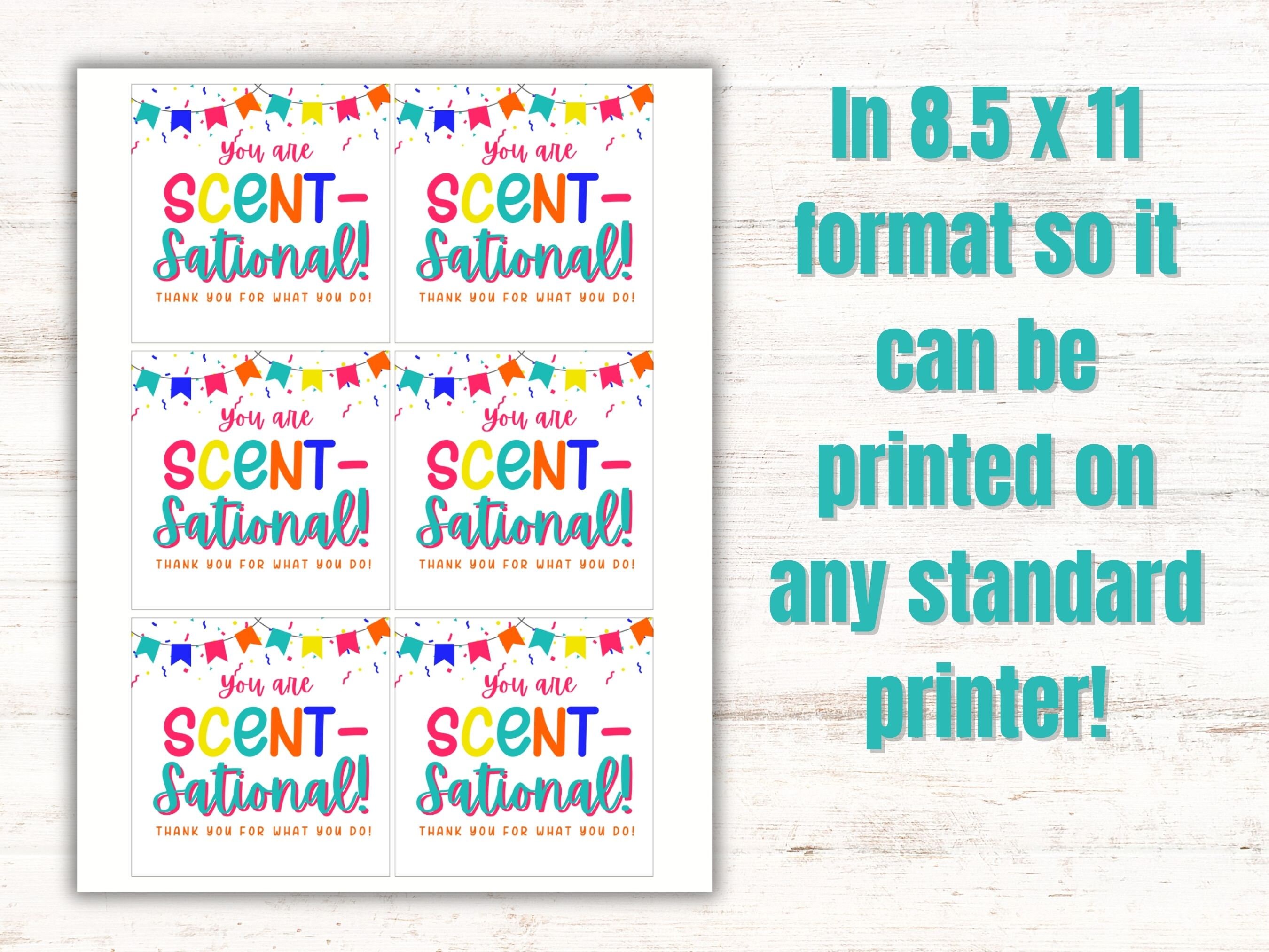 Scent-sational Candle Tag Teacher Appreciation Tag Candle Gift Tag ...