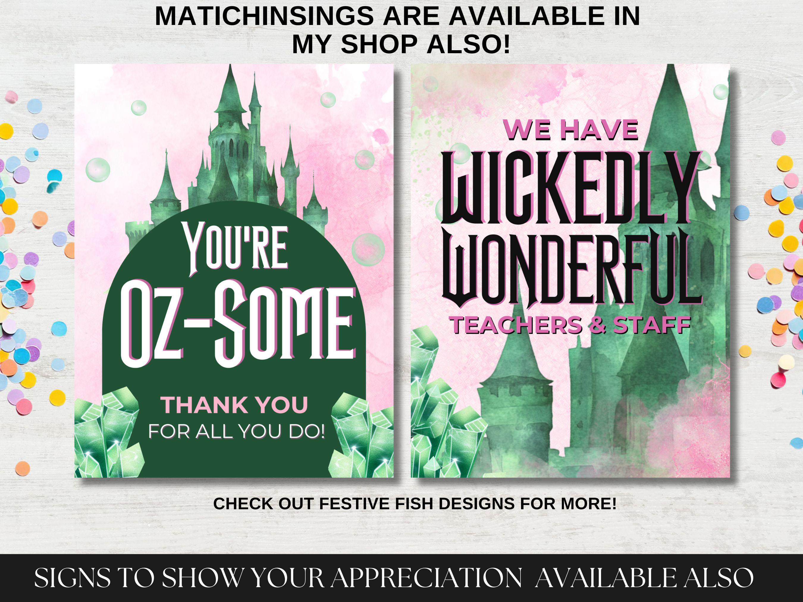 Wicked Teacher Appreciation Week Theme Ideas Editable Teacher Itinerary ...