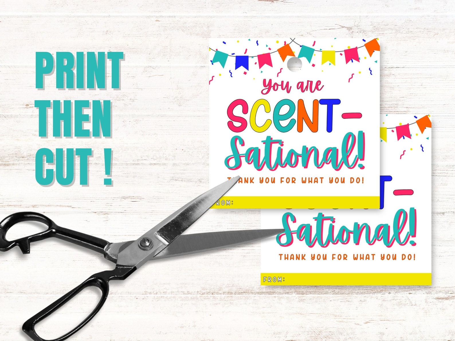 Candle Gift Tag Teacher Appreciation Scent-sational Tag Candle Gift ...