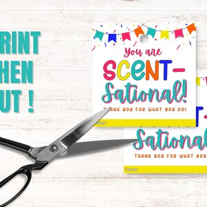 Candle Gift Tag Teacher Appreciation Scent-sational Tag Candle Gift ...