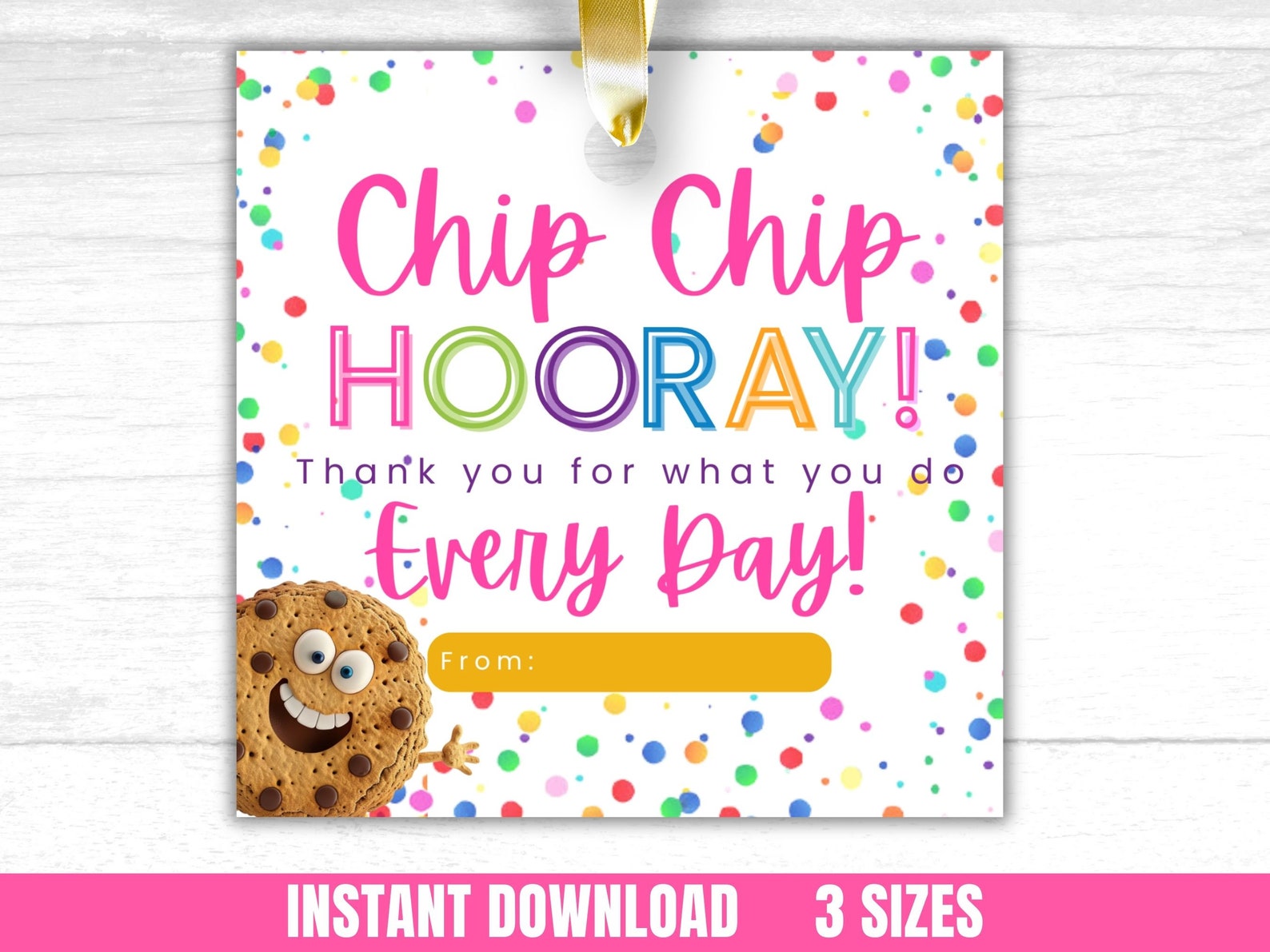 Chip Chip Hooray Appreciation Gift Tag Printable Chip Chip Hurray ...