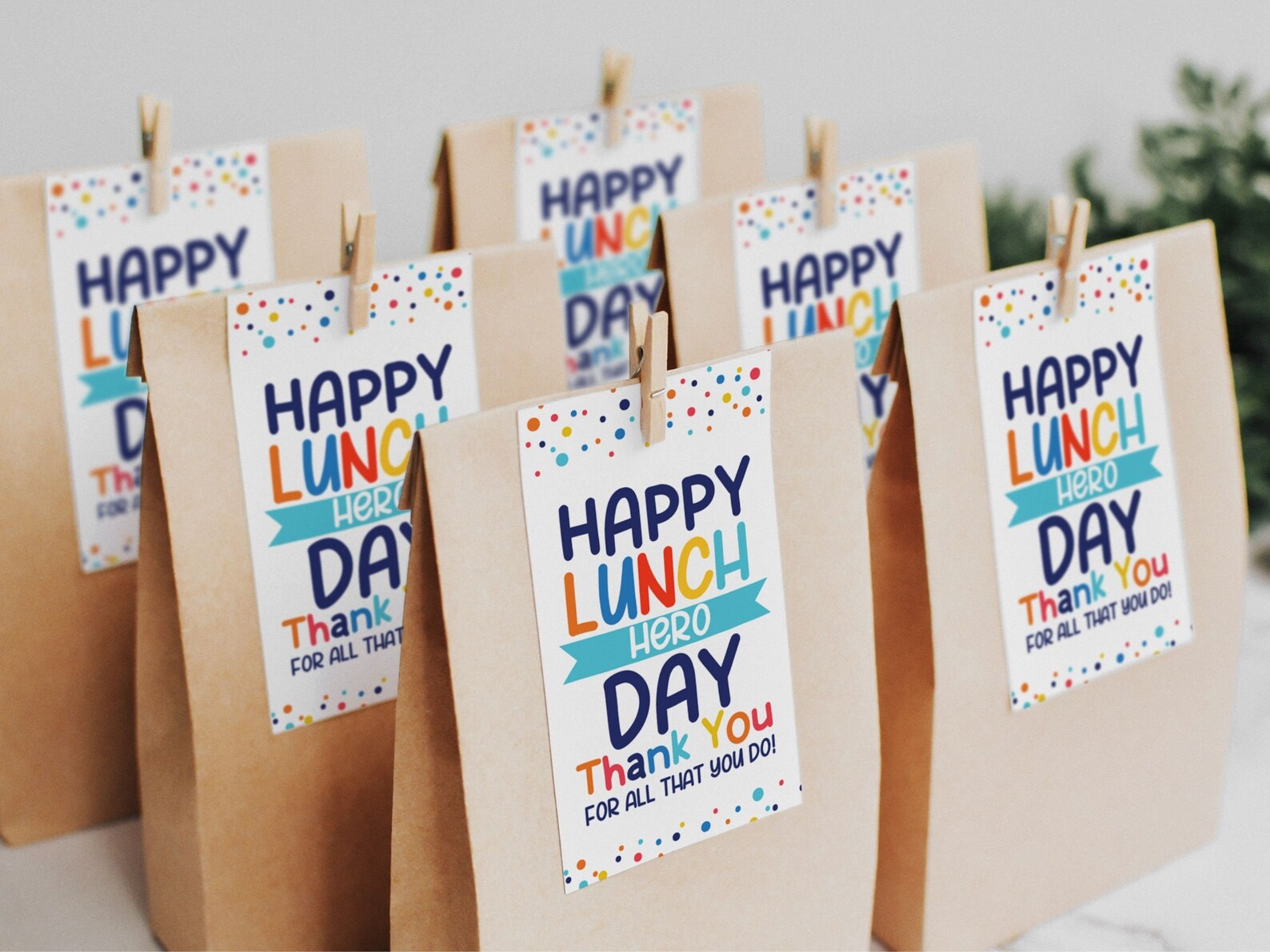 Lunch Hero Day Gift Tag Printable Lunch Hero Thank You Tag Lunch Hero ...
