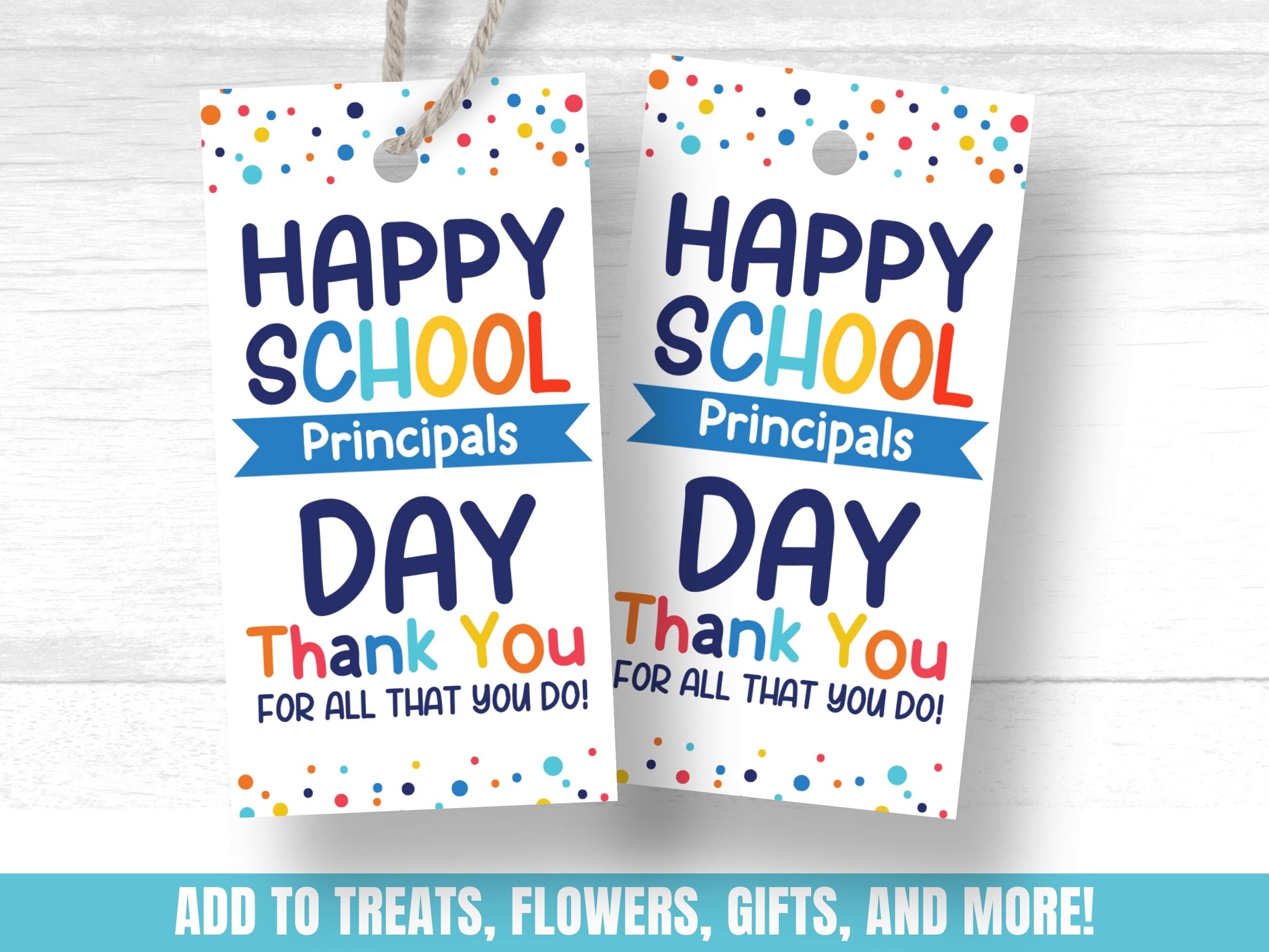 School Principals Day Gift Tag Printable Principal Thank You Tag ...