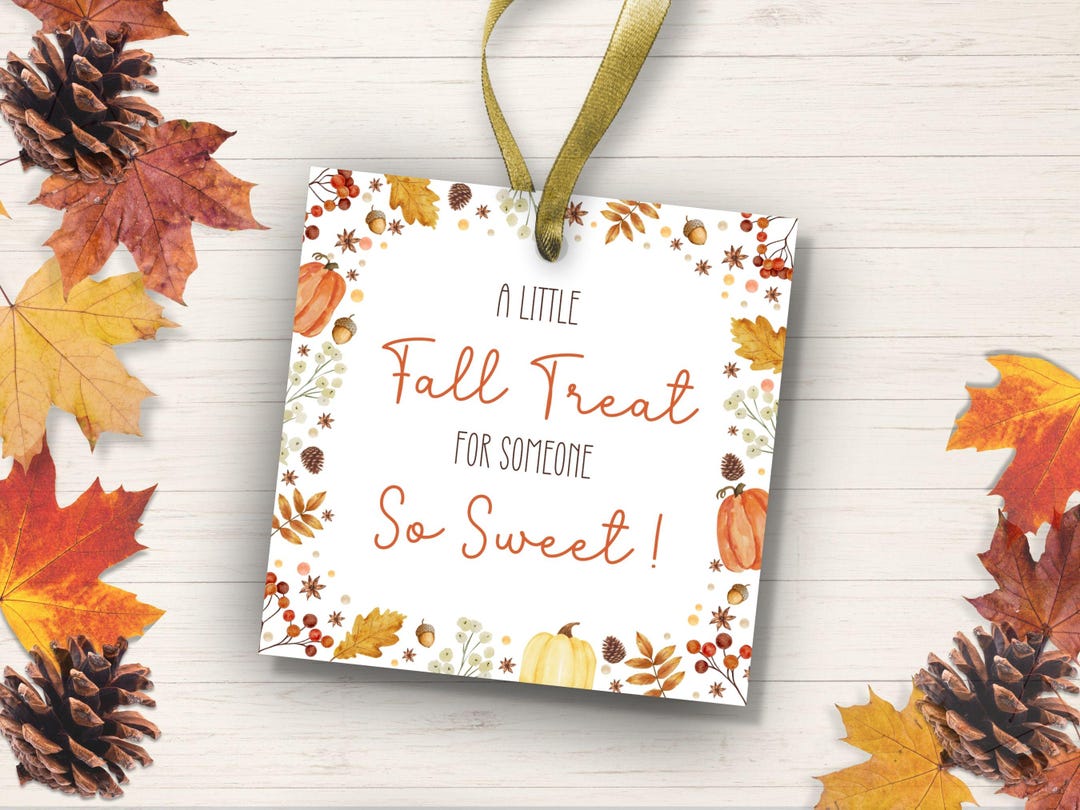 Employee Thank You Fall Gift Tags Sweet Treat Fall Printable Thank You ...