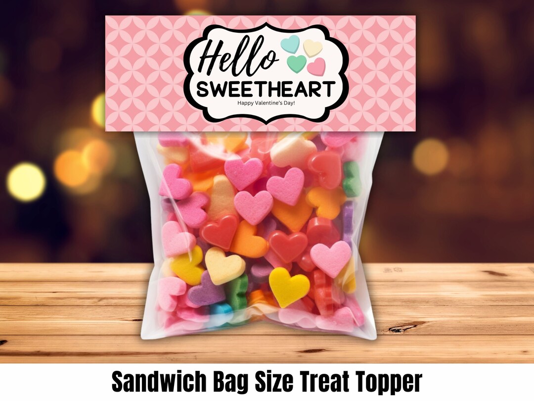 Valentine's Day Bag Toppers Printable Sweet Treat Bag Toppers for ...