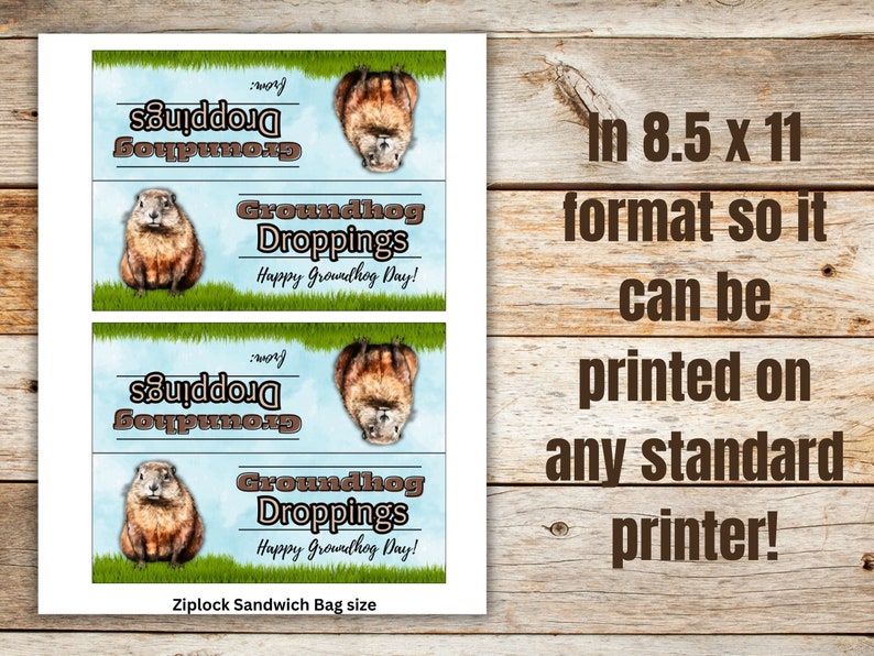 Groundhog Day Bag Toppers Printable, Funny Treat Bag Toppers for ...