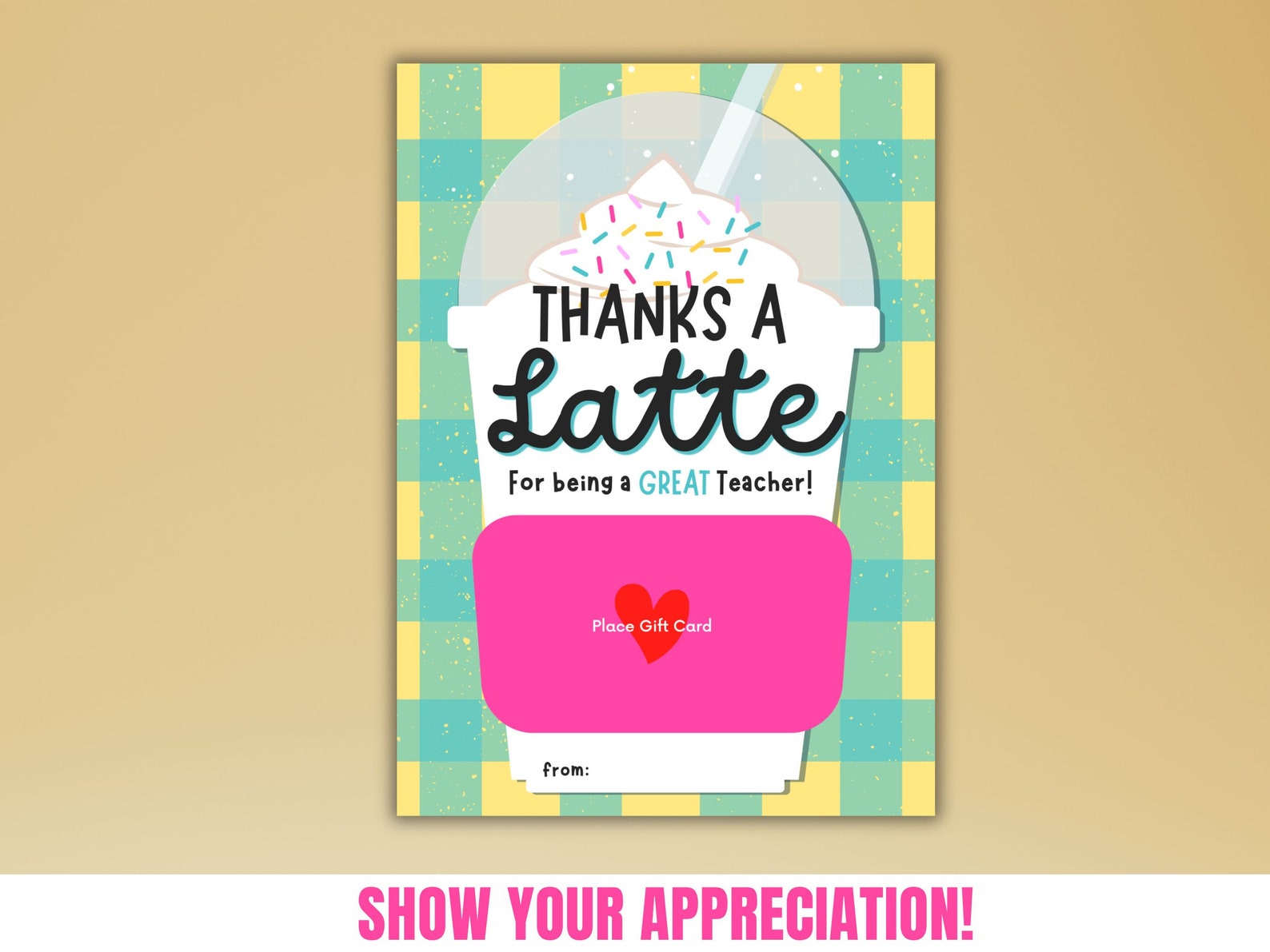 Teacher Appreciation Gift Card Holder Coffee Teacher Gift Card Holder ...