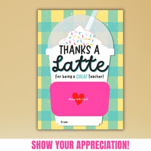 Teacher Appreciation Gift Card Holder Coffee Teacher Gift Card Holder ...