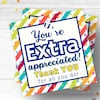 Gum Teacher Appreciation Tags Gum Employee Appreciation Tag Extra Gift ...