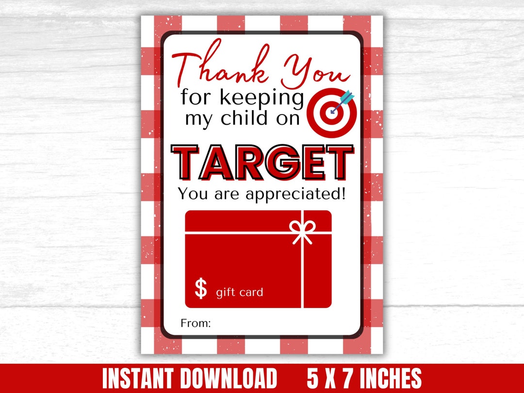 Target Gift Card Teacher Appreciation, Target Gift Card Holder for ...