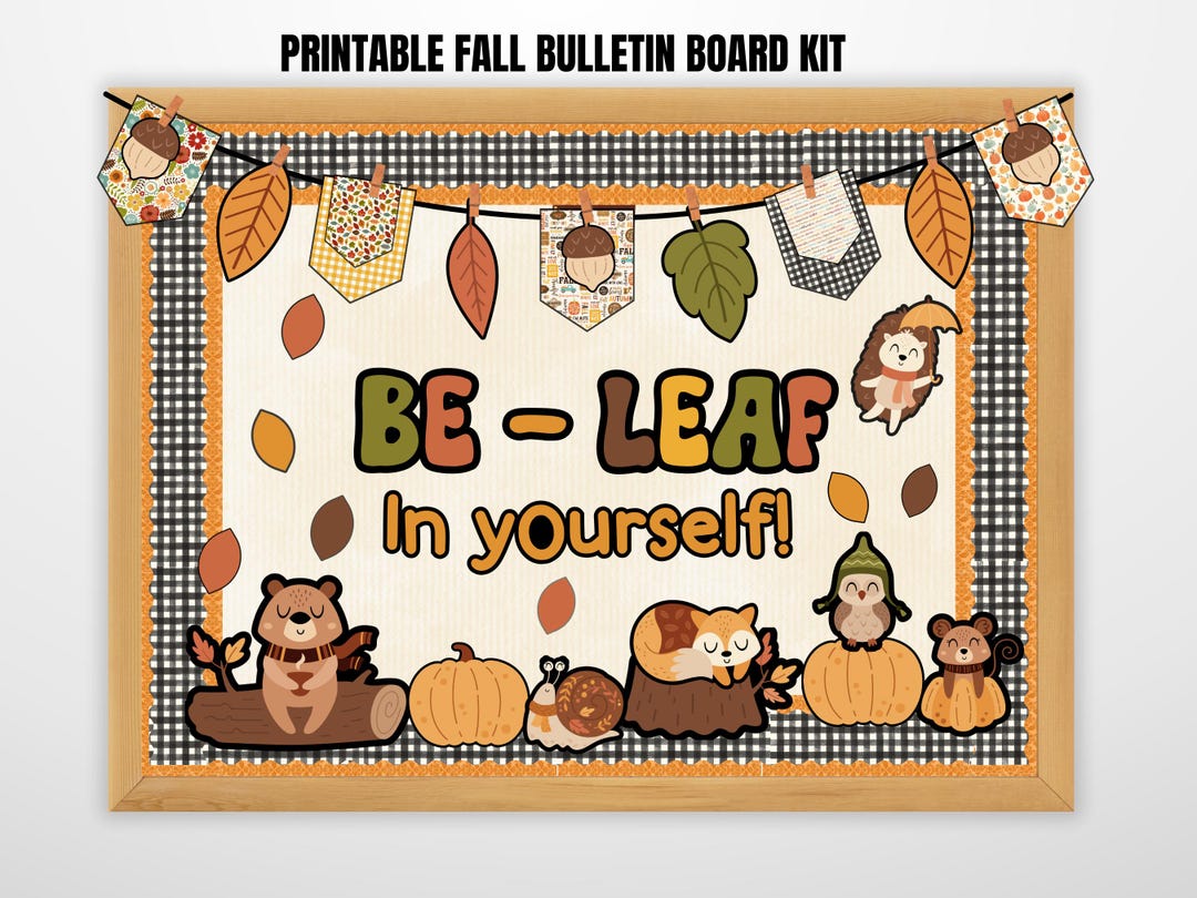 Printable Fall Bulletin Board Fall Classroom Door Decoration Classroom ...