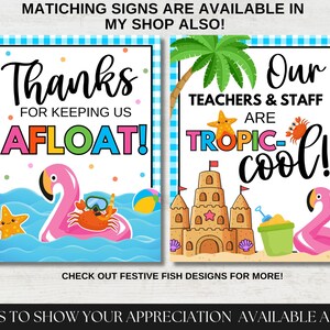 Beach Teacher Appreciation Week Theme Ideas Editable Teacher Itinerary ...