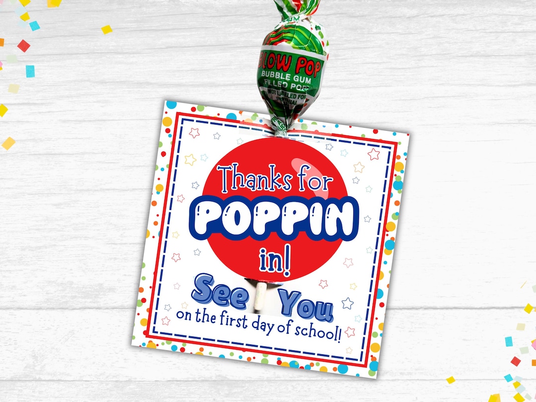 Back to School Sucker Tag Meet the Teacher Classroom Gift From Teacher ...