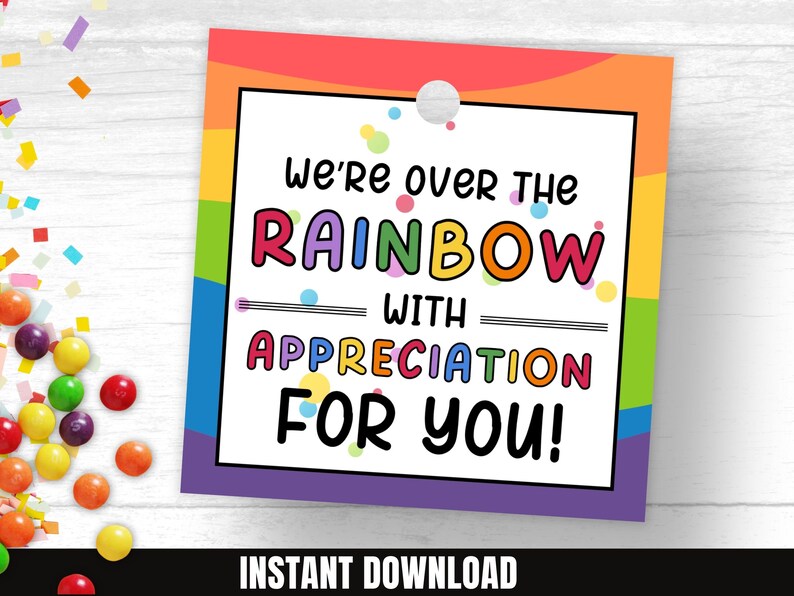 Candy Tags Teacher Appreciation Employee Appreciation Candy Tag Teacher ...