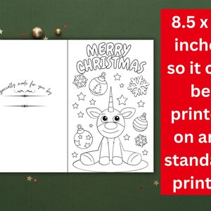 Printable Christmas Cards for Kids to Color, Christmas Coloring Cards ...