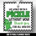 Pickle Appreciation Gift Tag Teacher Appreciation Tag Volunteer ...