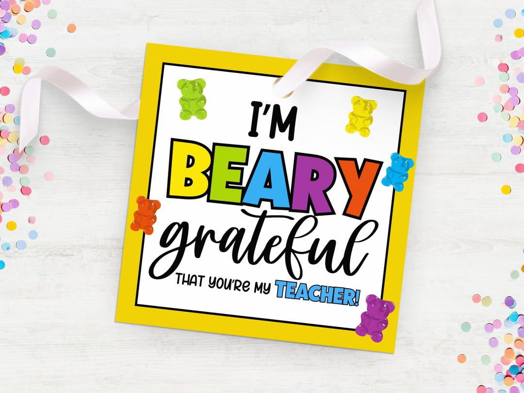 Teacher Appreciation Candy Bar Tags Thankful for You Teacher Candy ...