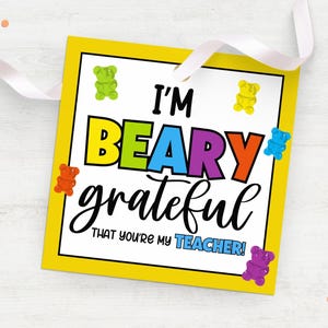 Teacher Appreciation Candy Bar Tags Thankful for You Teacher Candy ...